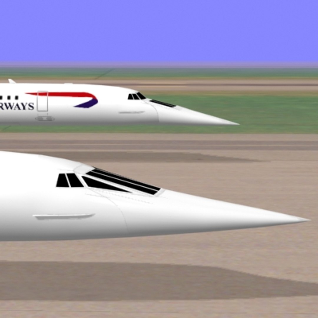 concorde aircraft 3d model