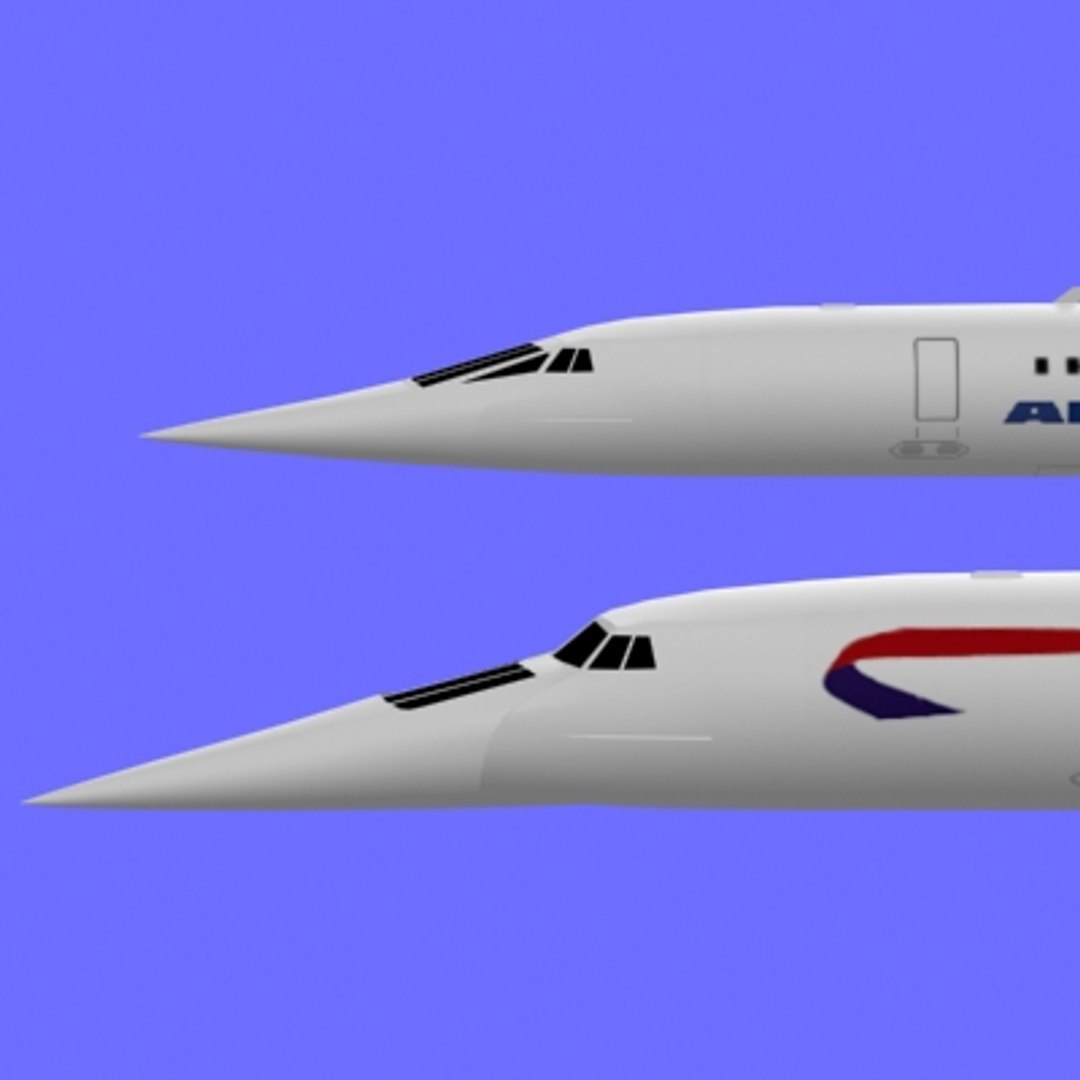 concorde aircraft 3d model