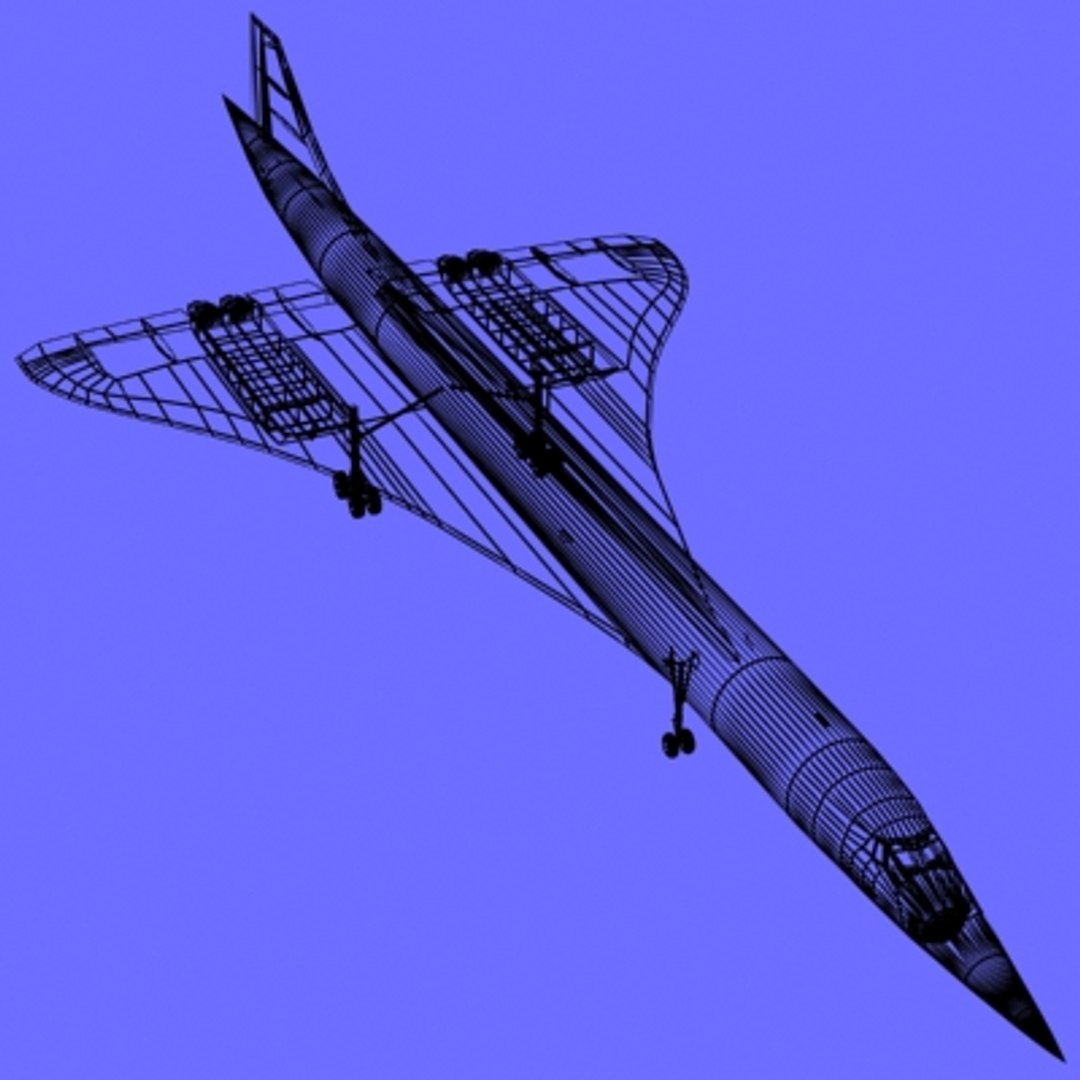 concorde aircraft 3d model