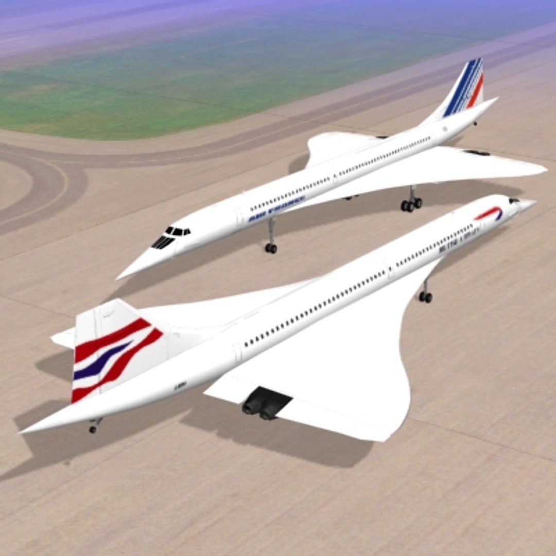concorde aircraft 3d model