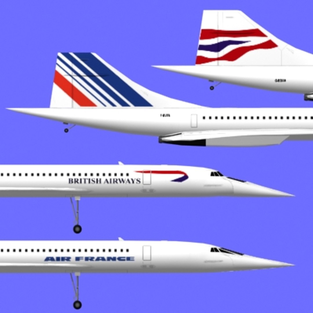concorde aircraft 3d model
