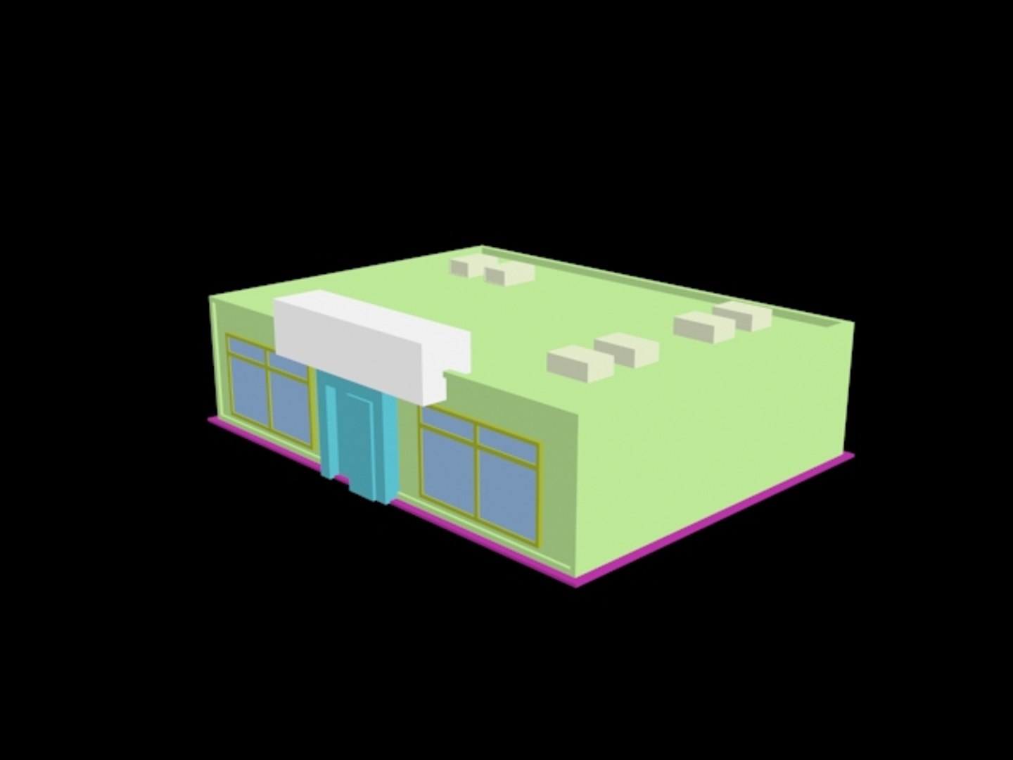 3D supermarket building model - TurboSquid 1463668