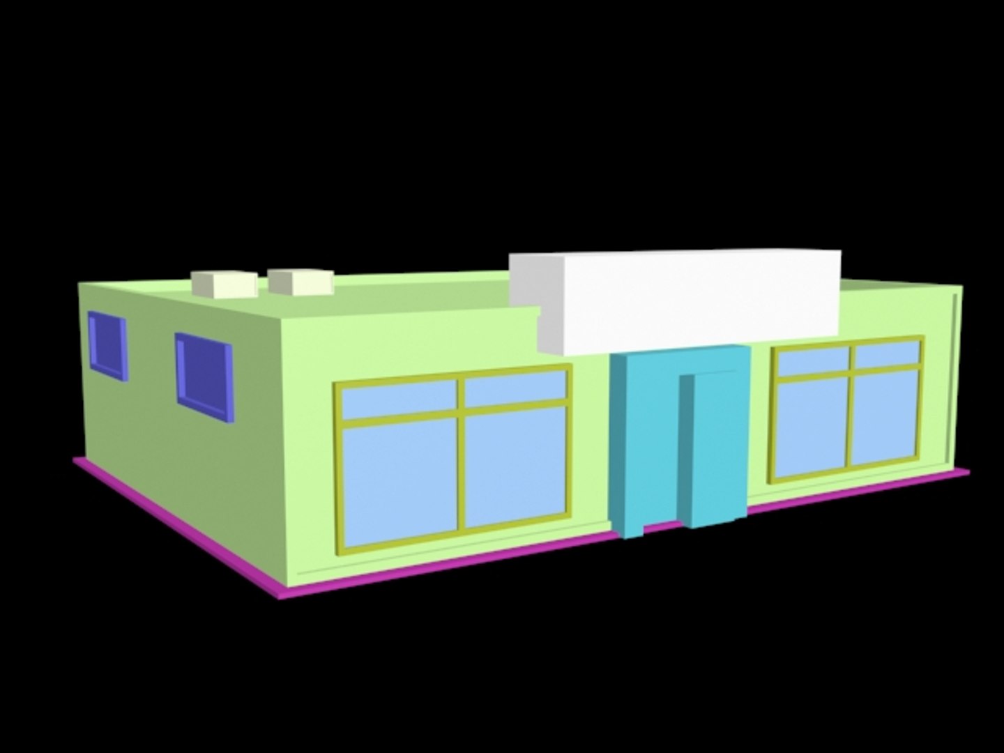 3D supermarket building model - TurboSquid 1463668