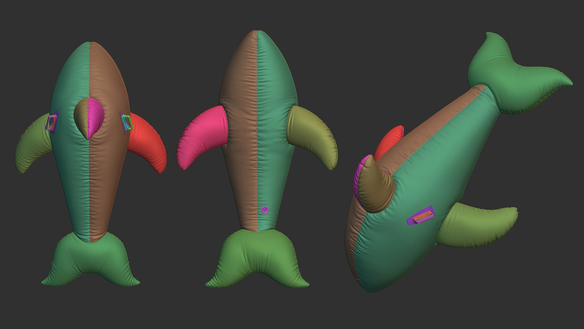 3D Model Orca Inflatable Pool Whale Float - TurboSquid 2197271