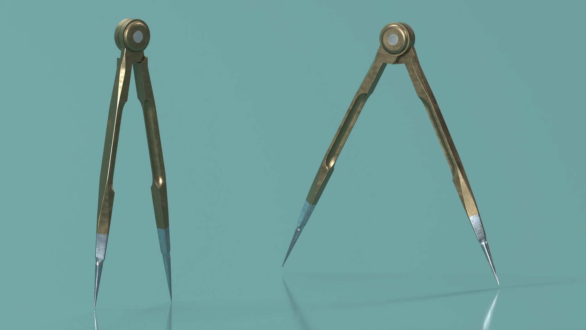 3D Vintage Marking Compass - TurboSquid 2284562