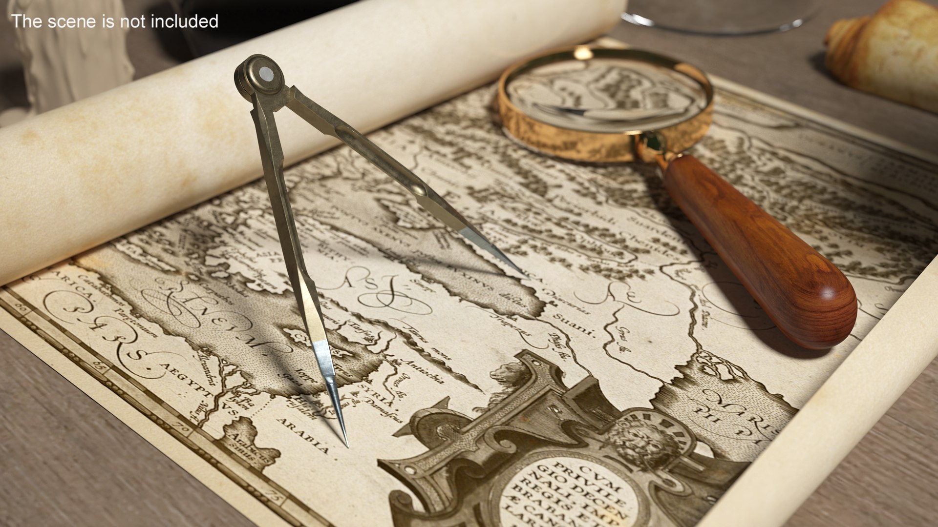 3D Vintage Marking Compass - TurboSquid 2284562