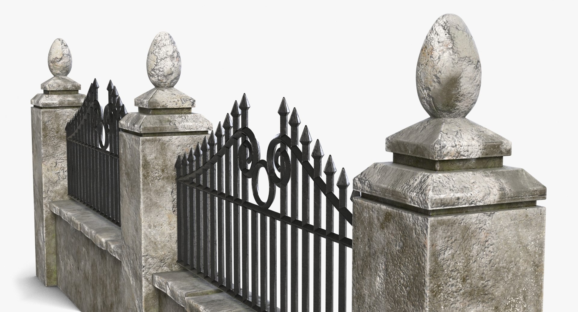 3d Model Cemetery Wall