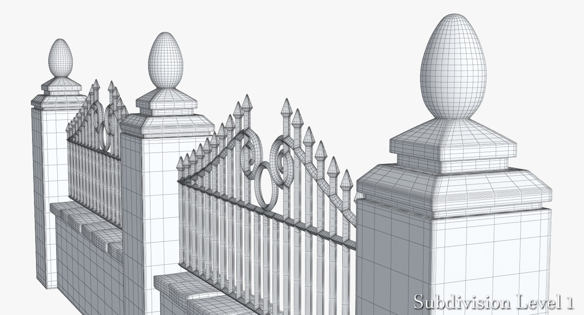3d Model Cemetery Wall