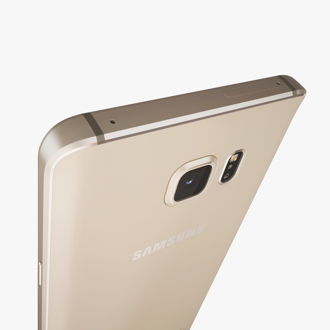 3d Samsung Galaxy Note5 Gold Model