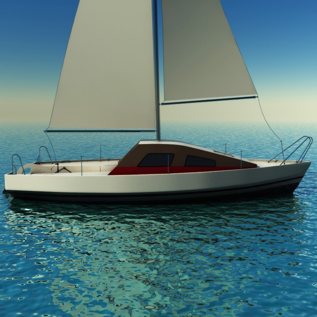 3dsmax Sailing Yacht Scat