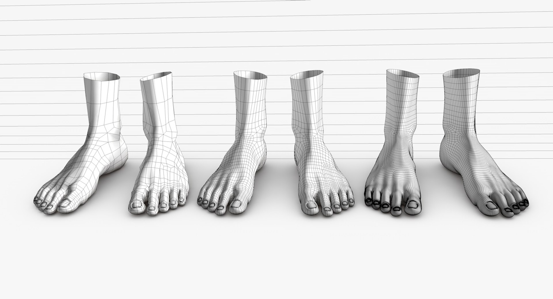 Human Feet 3D Model - TurboSquid 1215448
