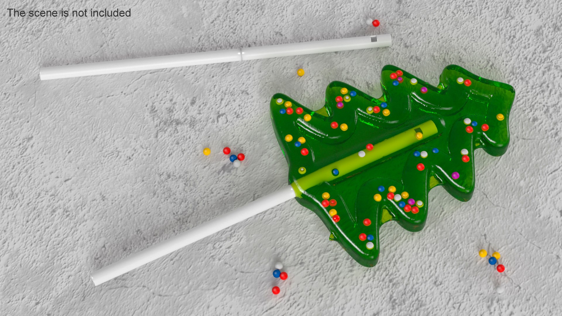 3D Christmas Fir Tree Lollipop - TurboSquid 2241840