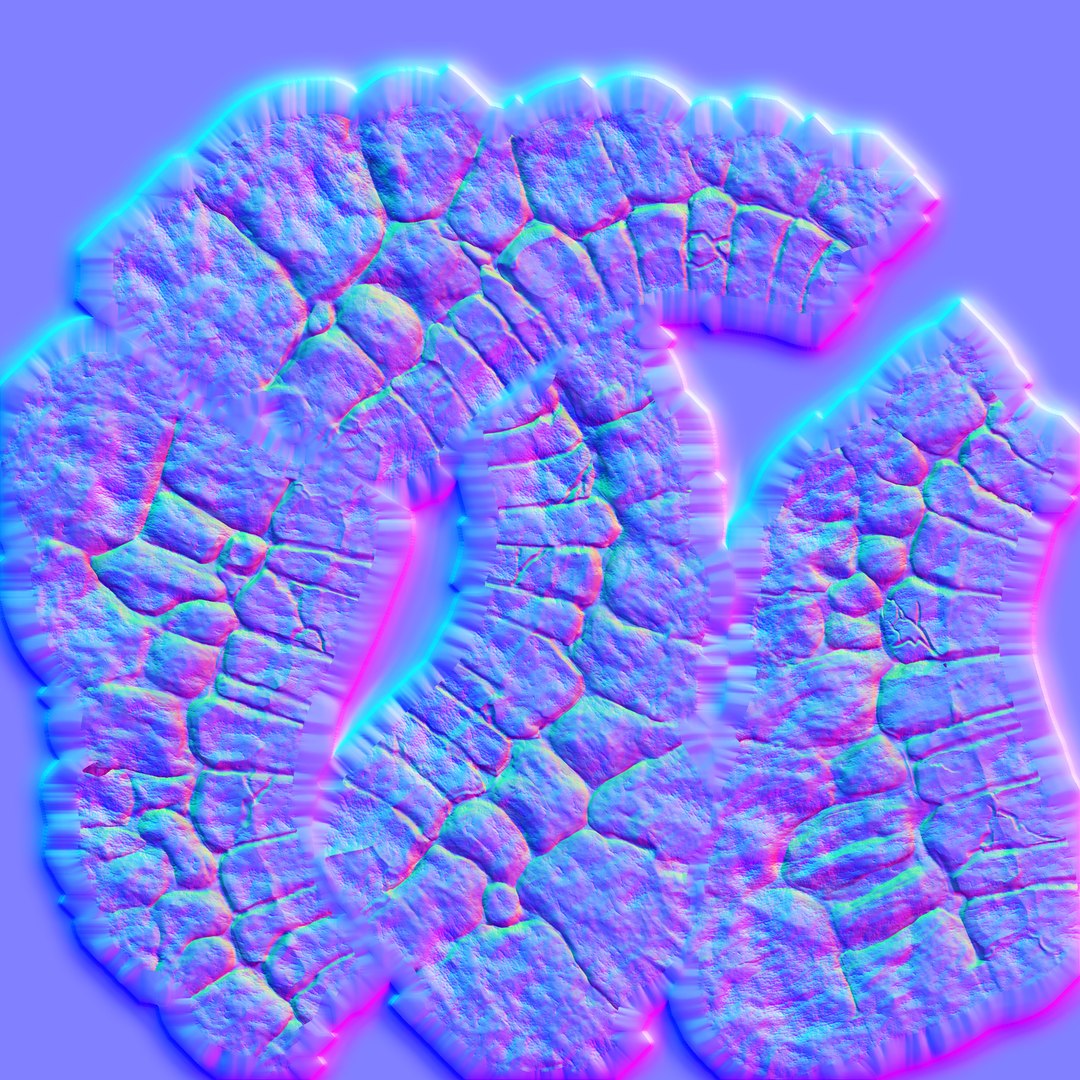 3d ancient mossy stone arc model