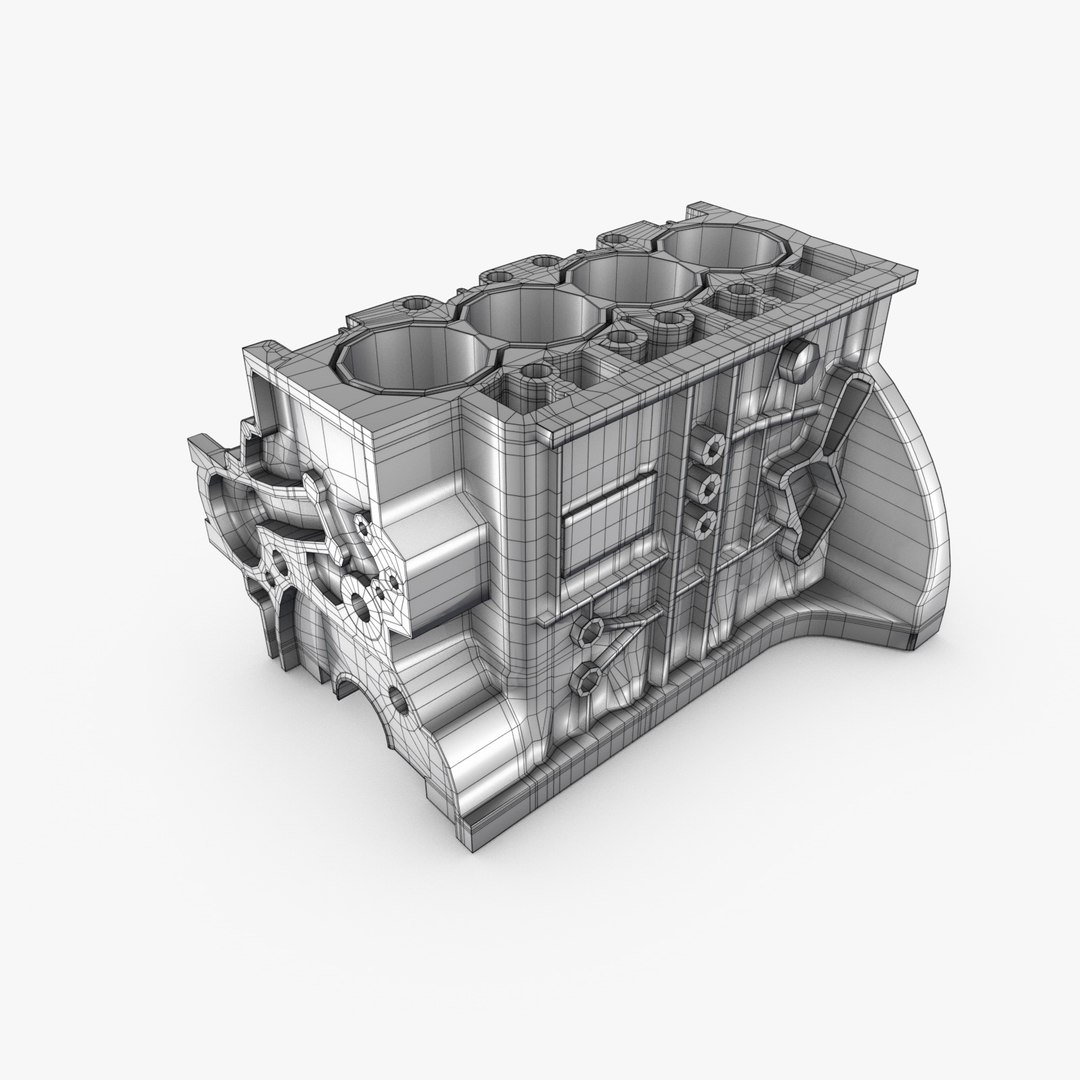 Generic Engine Block 3d C4d