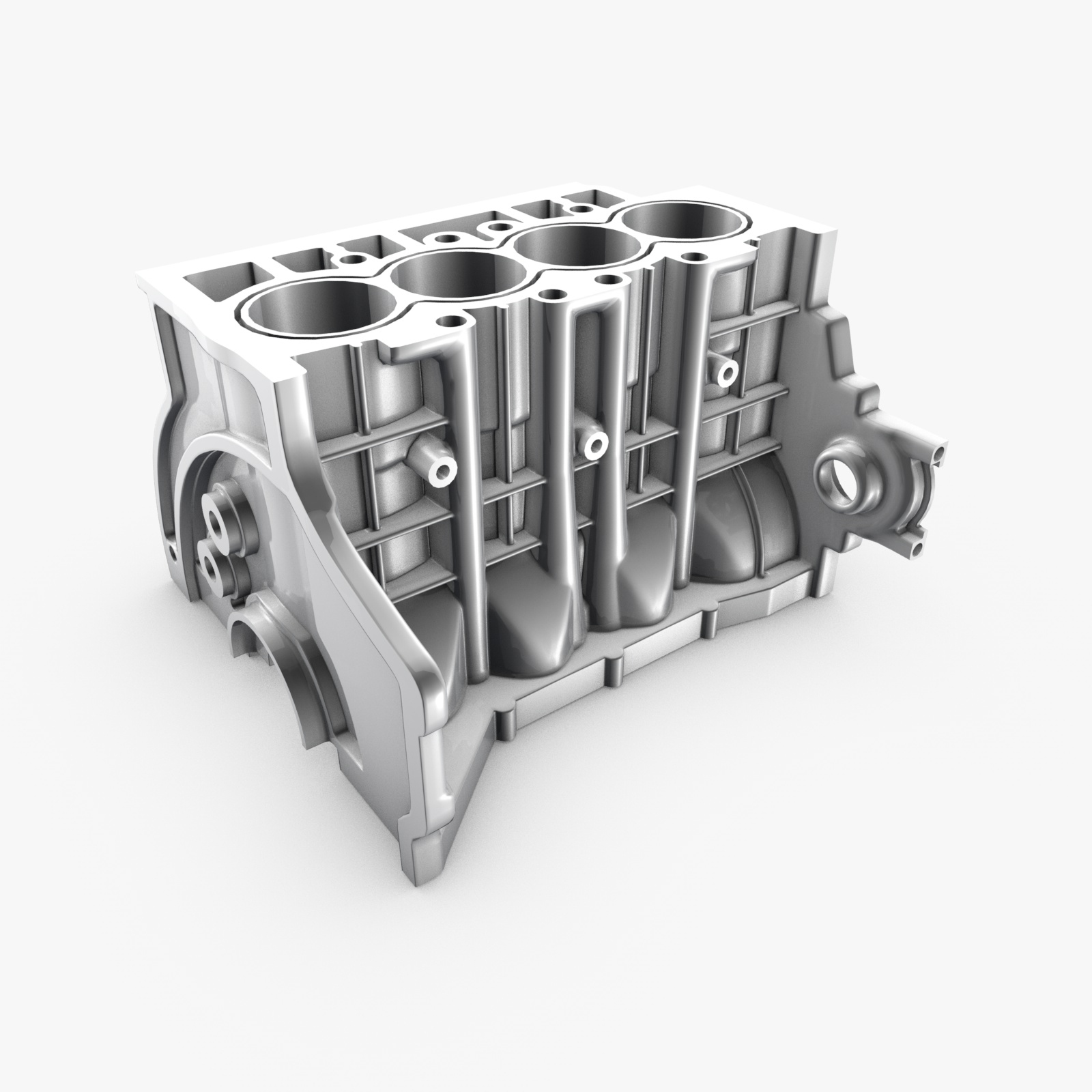 generic engine block 3d c4d