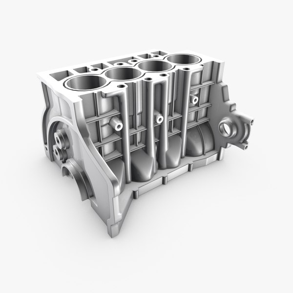 generic engine block 3d c4d