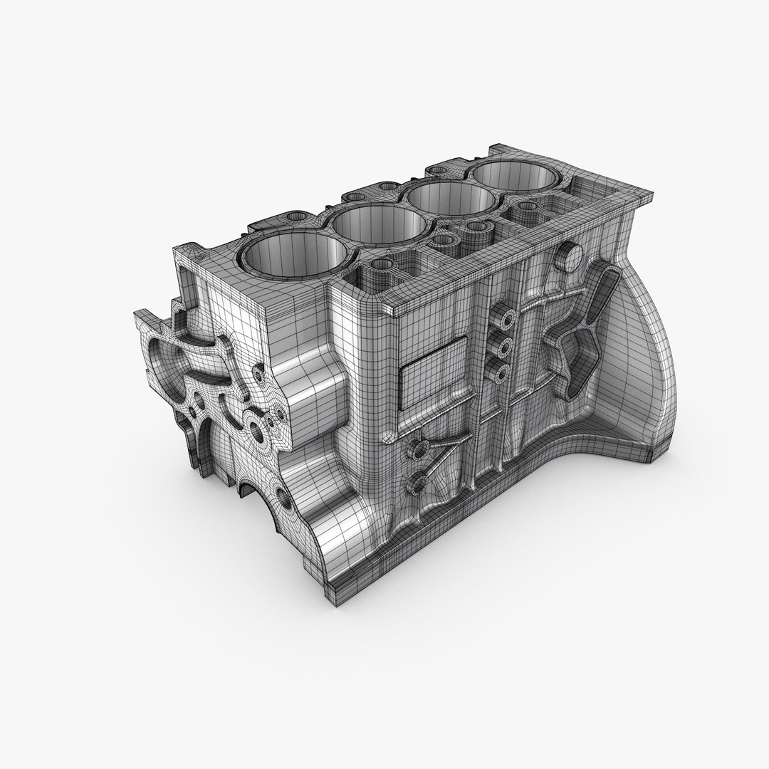 Generic Engine Block 3d C4d