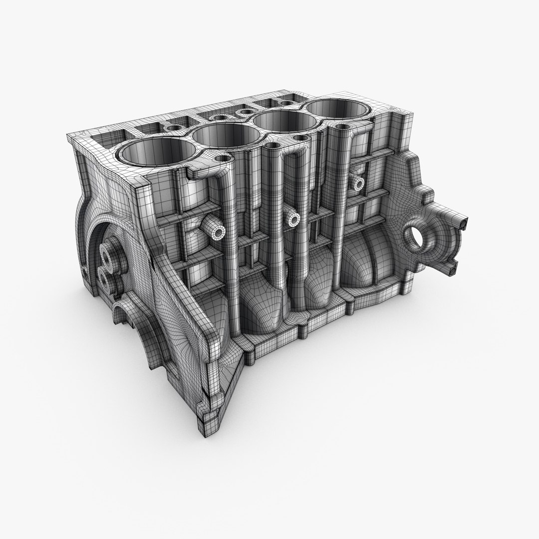 Generic Engine Block 3d C4d