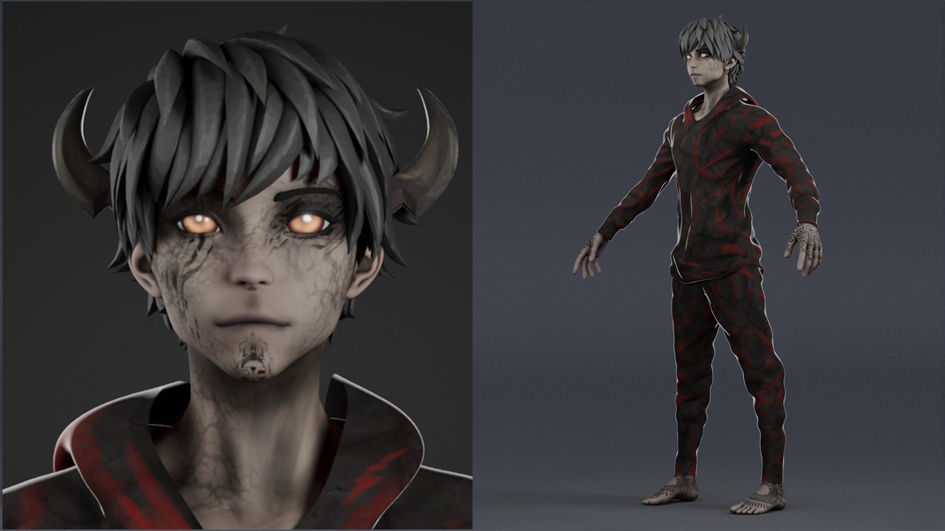 Demon Anime 3d Character With RIG 3D Model - TurboSquid 2236034
