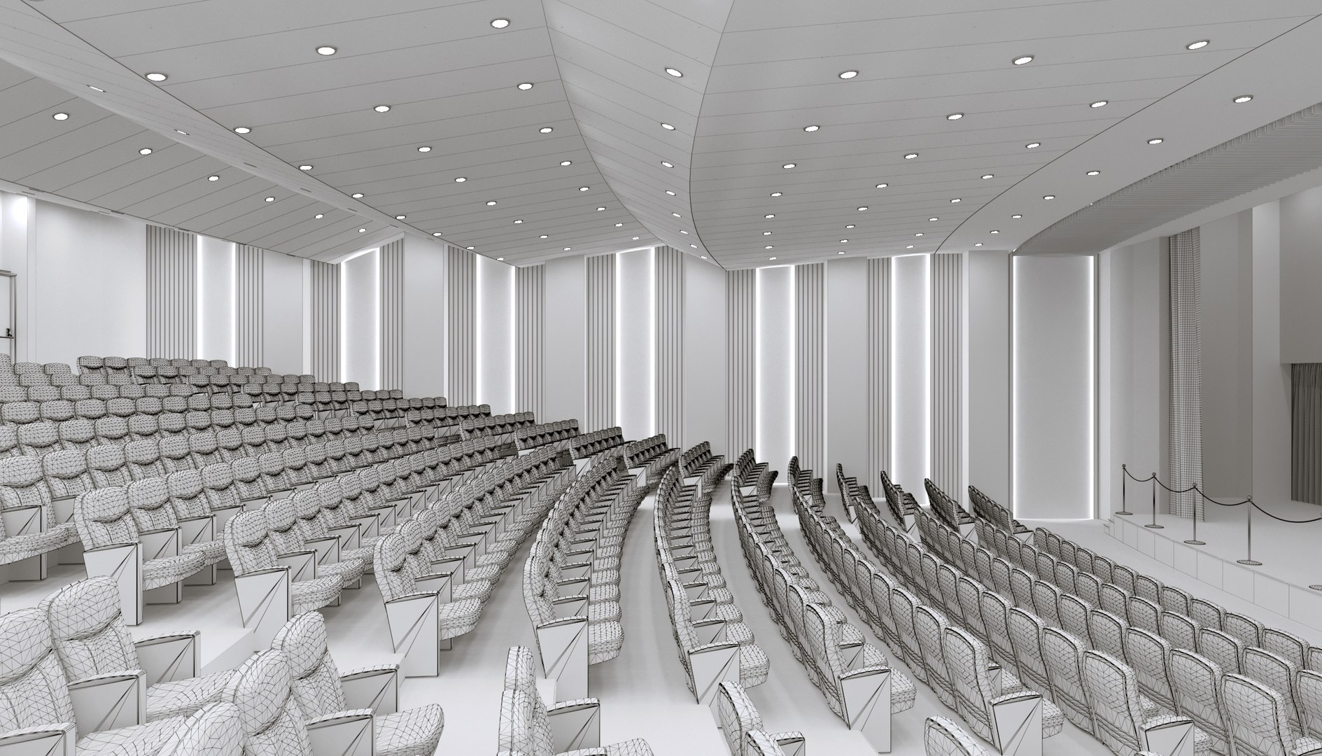3D Hall Auditorium - TurboSquid 1677198