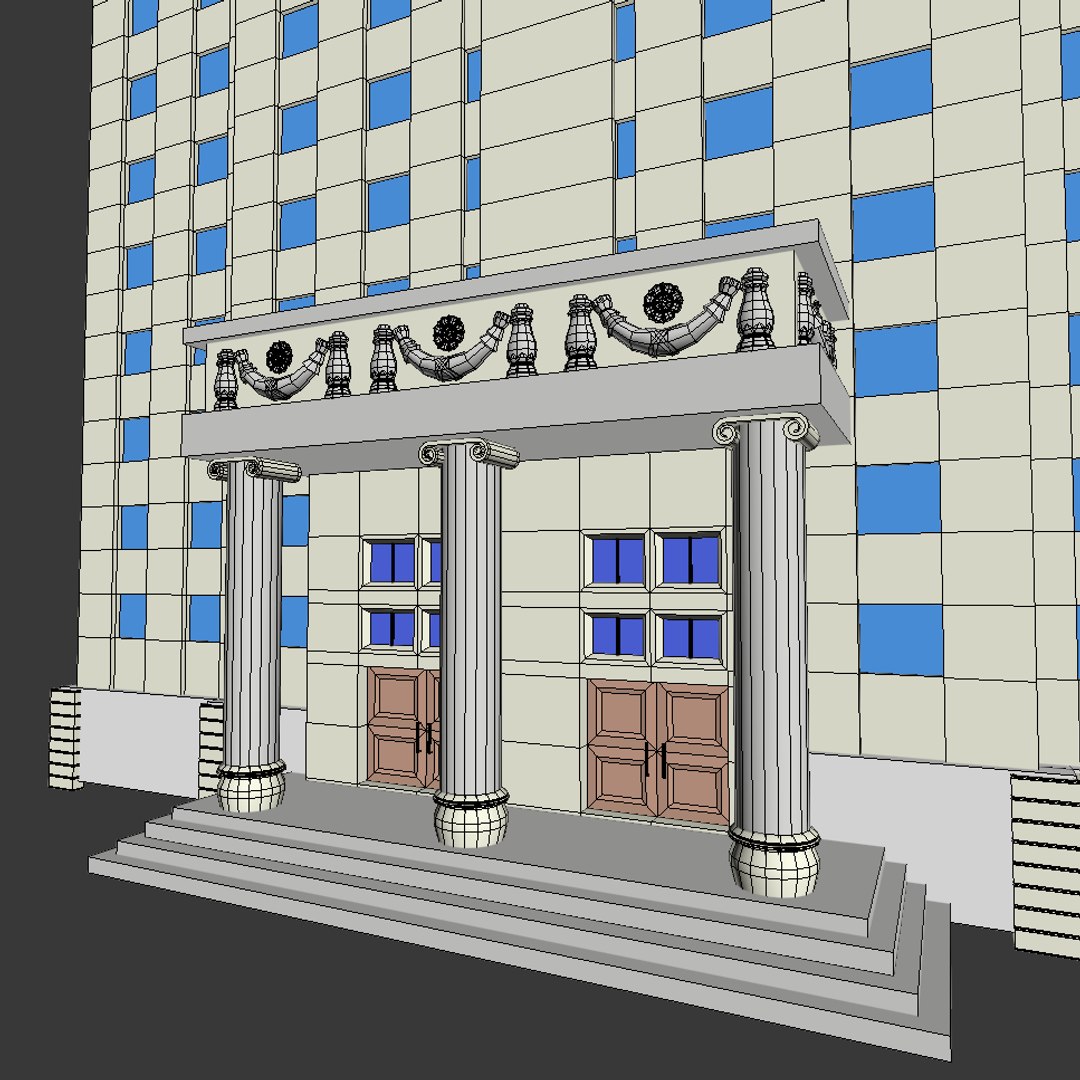 3d Model Background Building