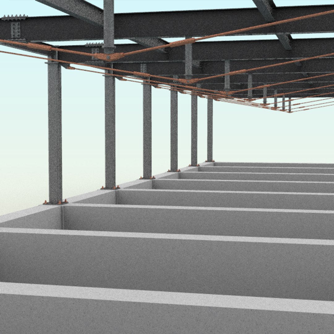 Steel Model With Tension Braces 3D - TurboSquid 2052838