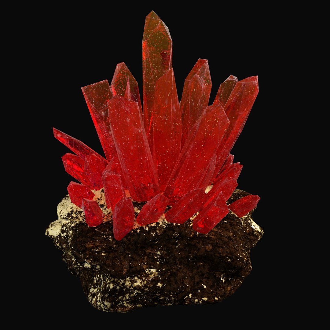 3D Red Crystal - TurboSquid 1435788