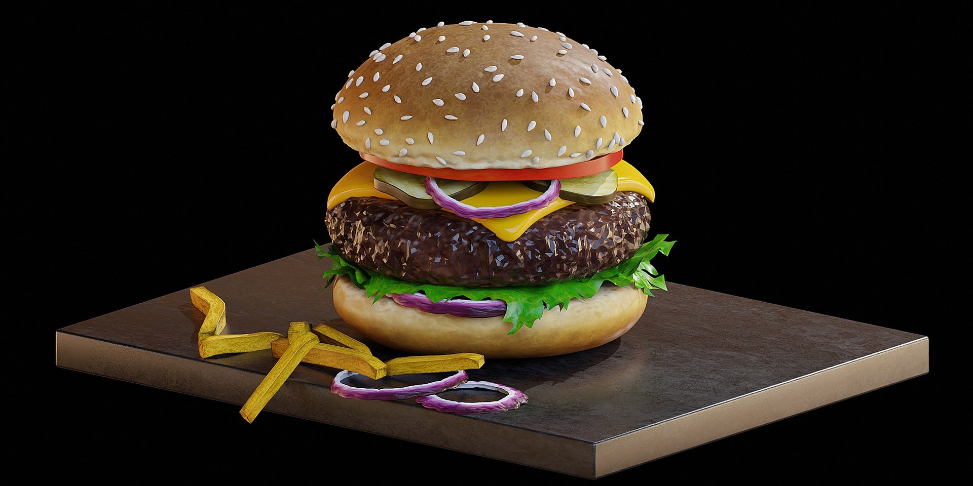3D Burger 3D - TurboSquid 1843055