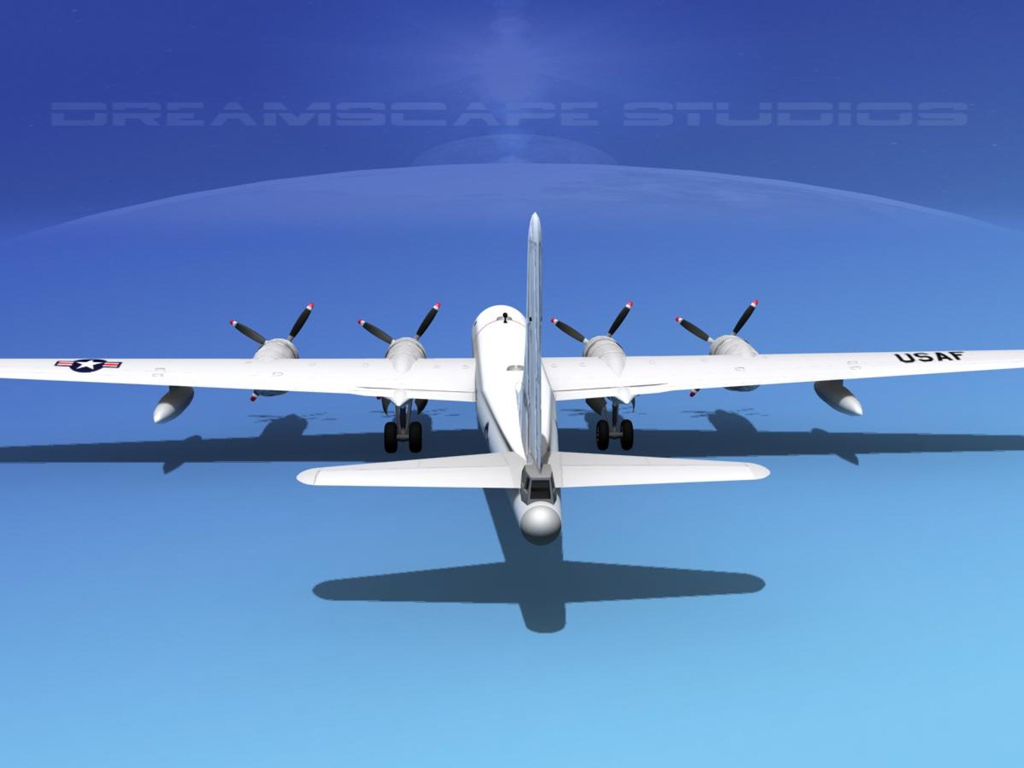 3d Propellers Boeing Rb-50 Superfortress Model