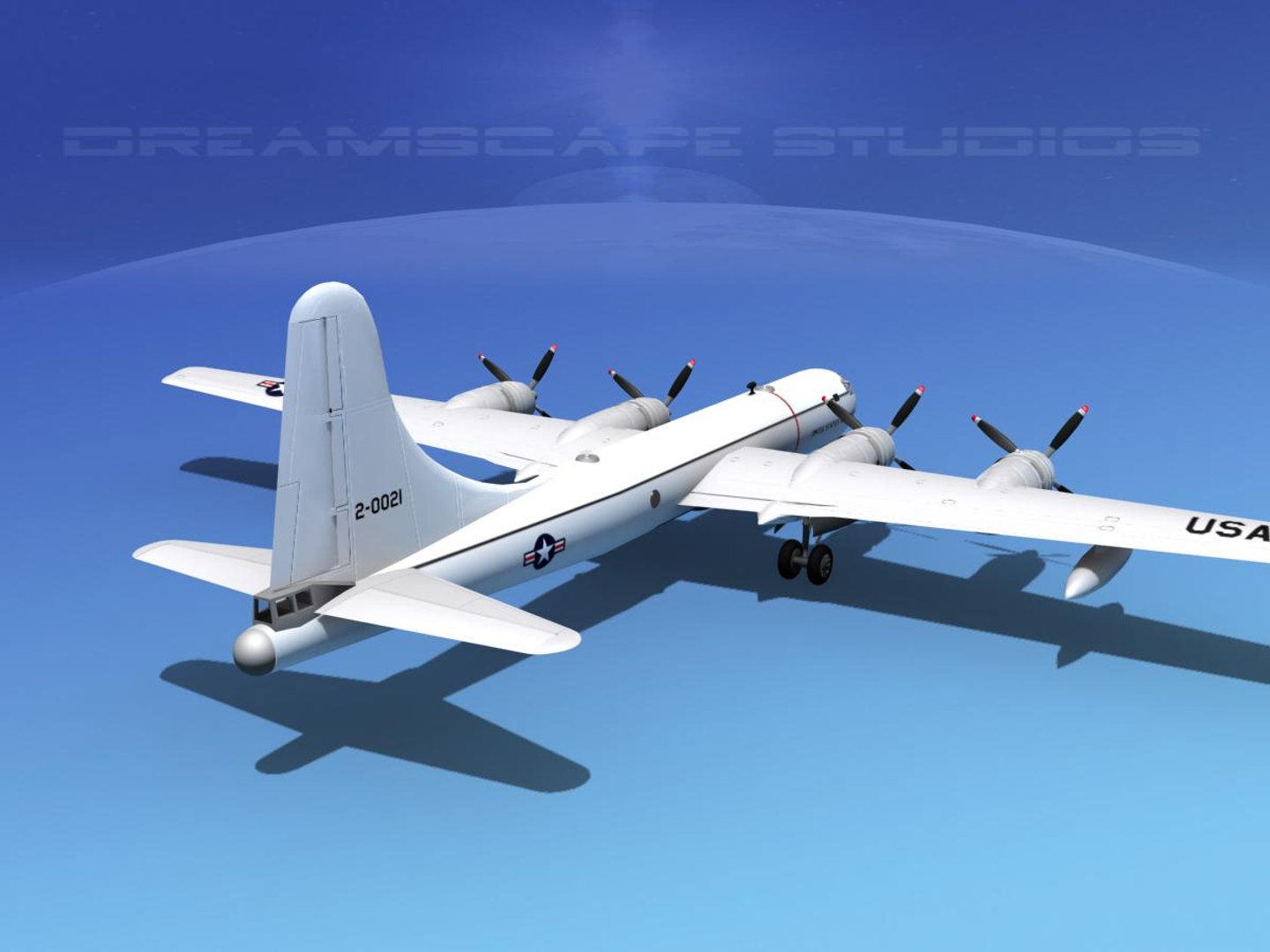 3d Propellers Boeing Rb-50 Superfortress Model