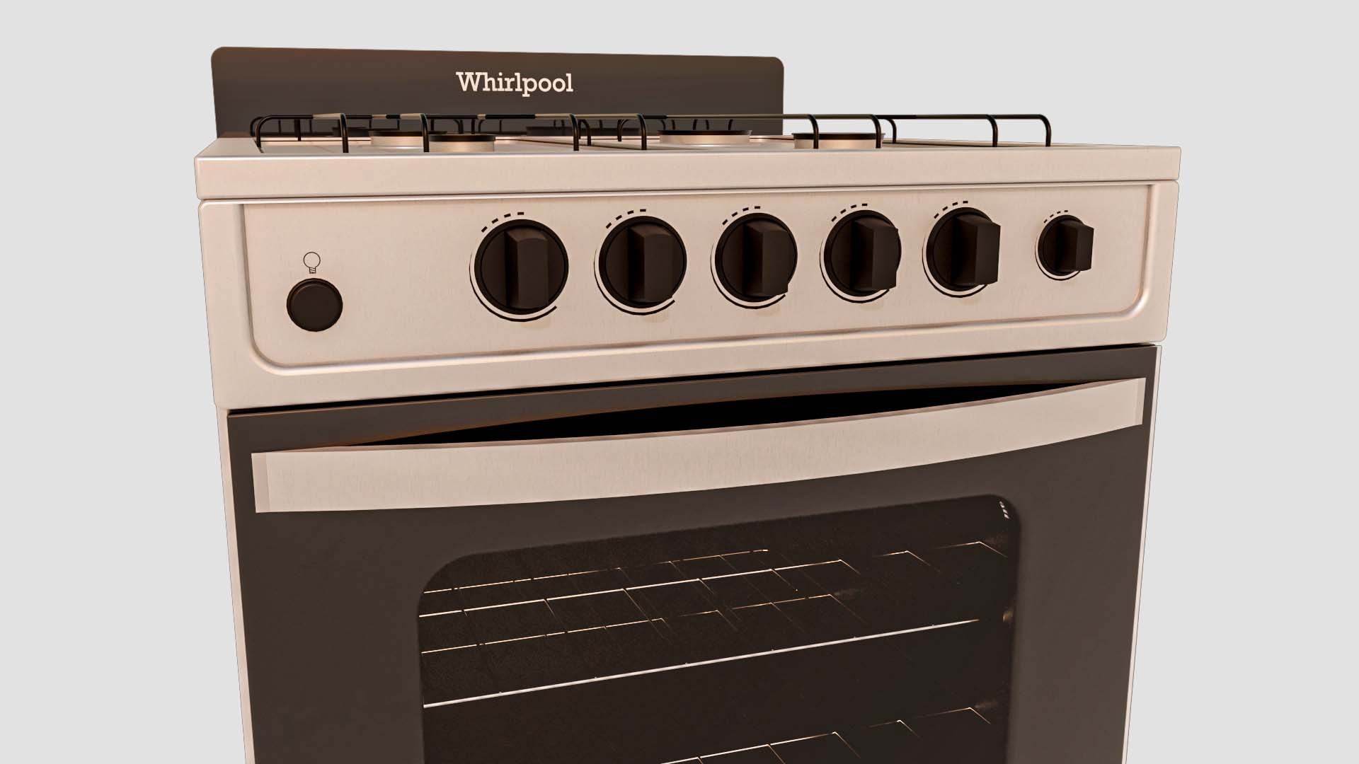 3D Whirlpool Gas Stove - TurboSquid 2139624