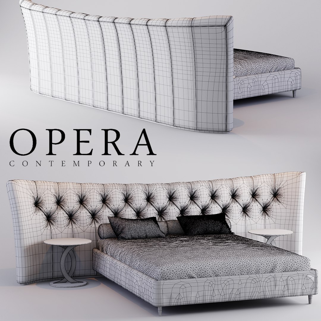 Bed Opera Butterfly 3d Model