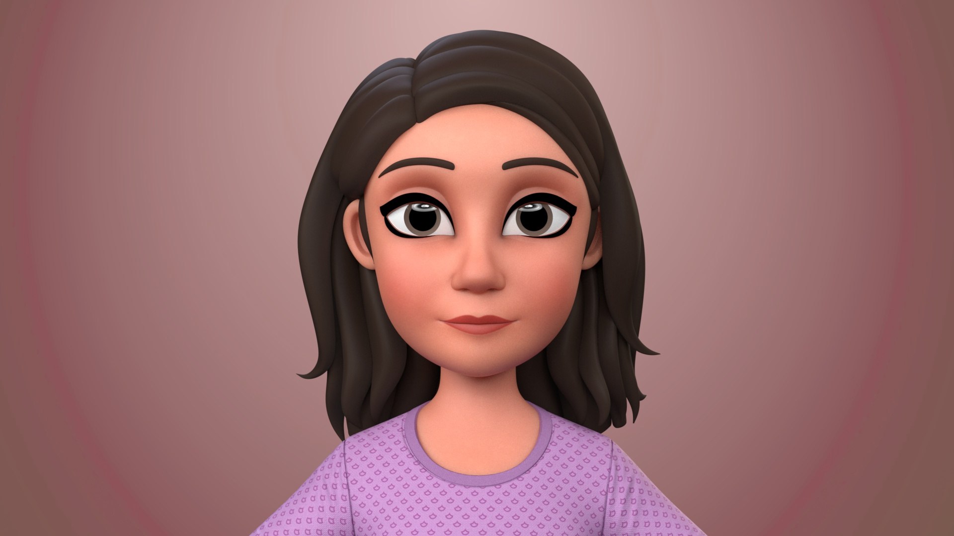 3D Female With Casual Suit Cartoon Stylized Model - TurboSquid 2340367