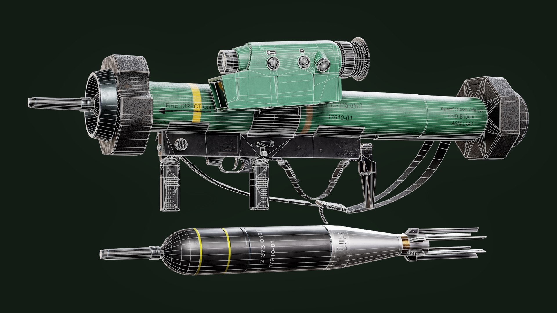 RGW 90 Rocket Launcher Game Ready Asset 3D Model - TurboSquid 2225665