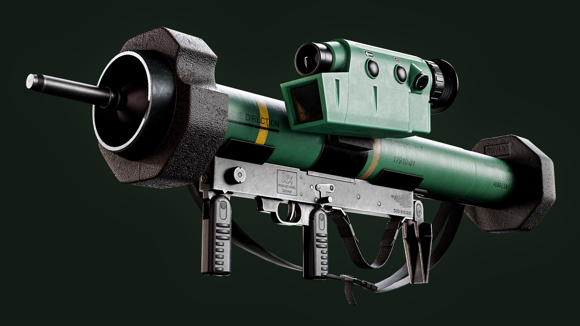 RGW 90 Rocket Launcher Game Ready Asset 3D Model - TurboSquid 2225665