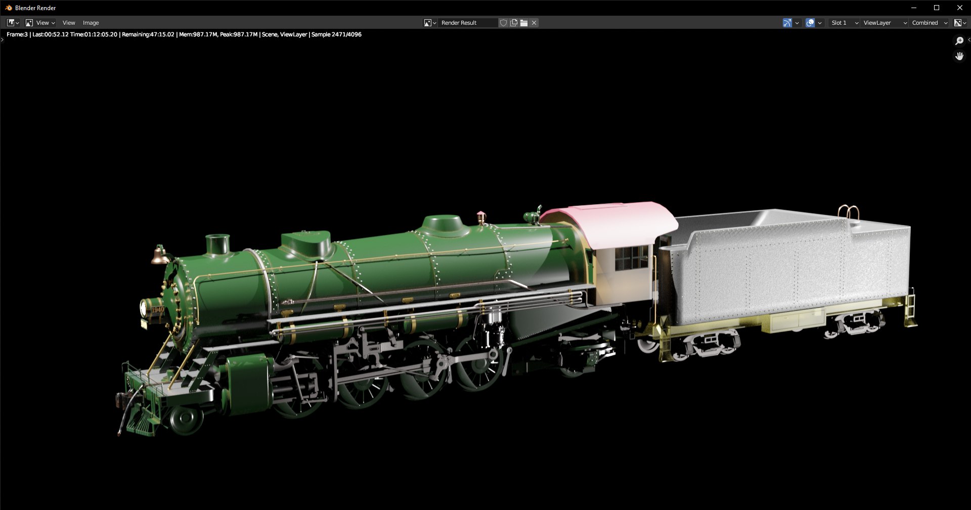 Vintage Steam Train model - TurboSquid 2132958
