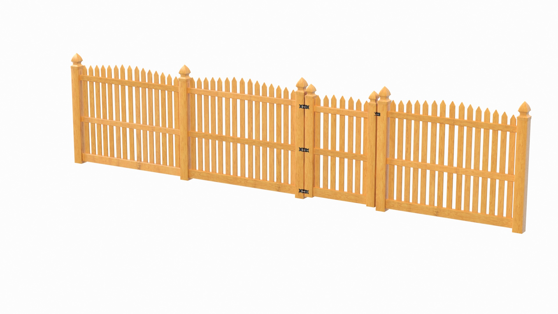 Traditional Fencing Palisade Pointed 3D - TurboSquid 1601985