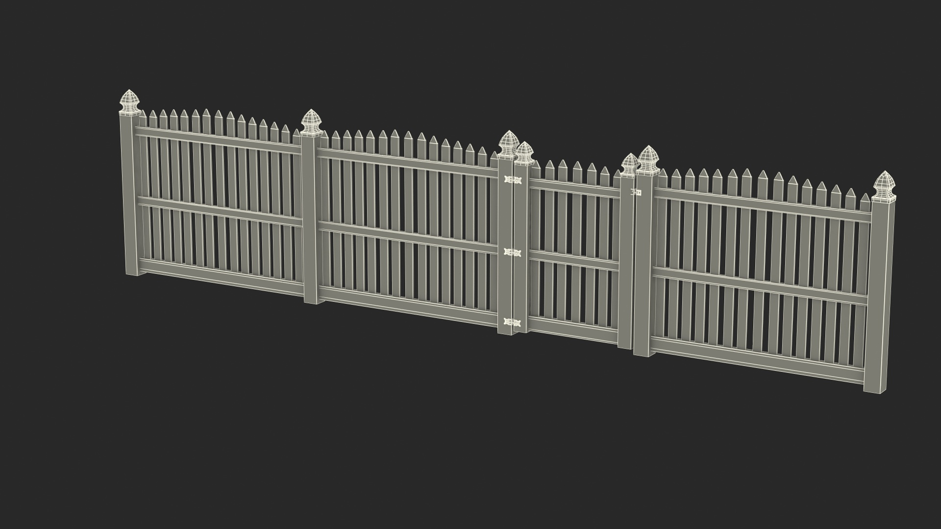 Traditional Fencing Palisade Pointed 3D - TurboSquid 1601985