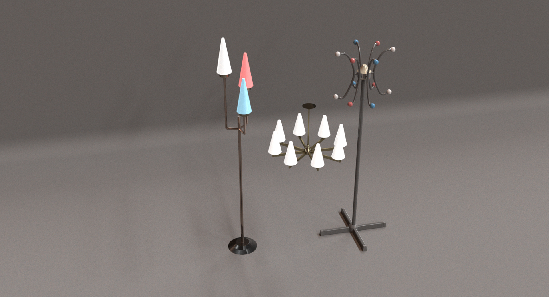 Low-poly Vintage Floor Lamp Model - TurboSquid 1187664