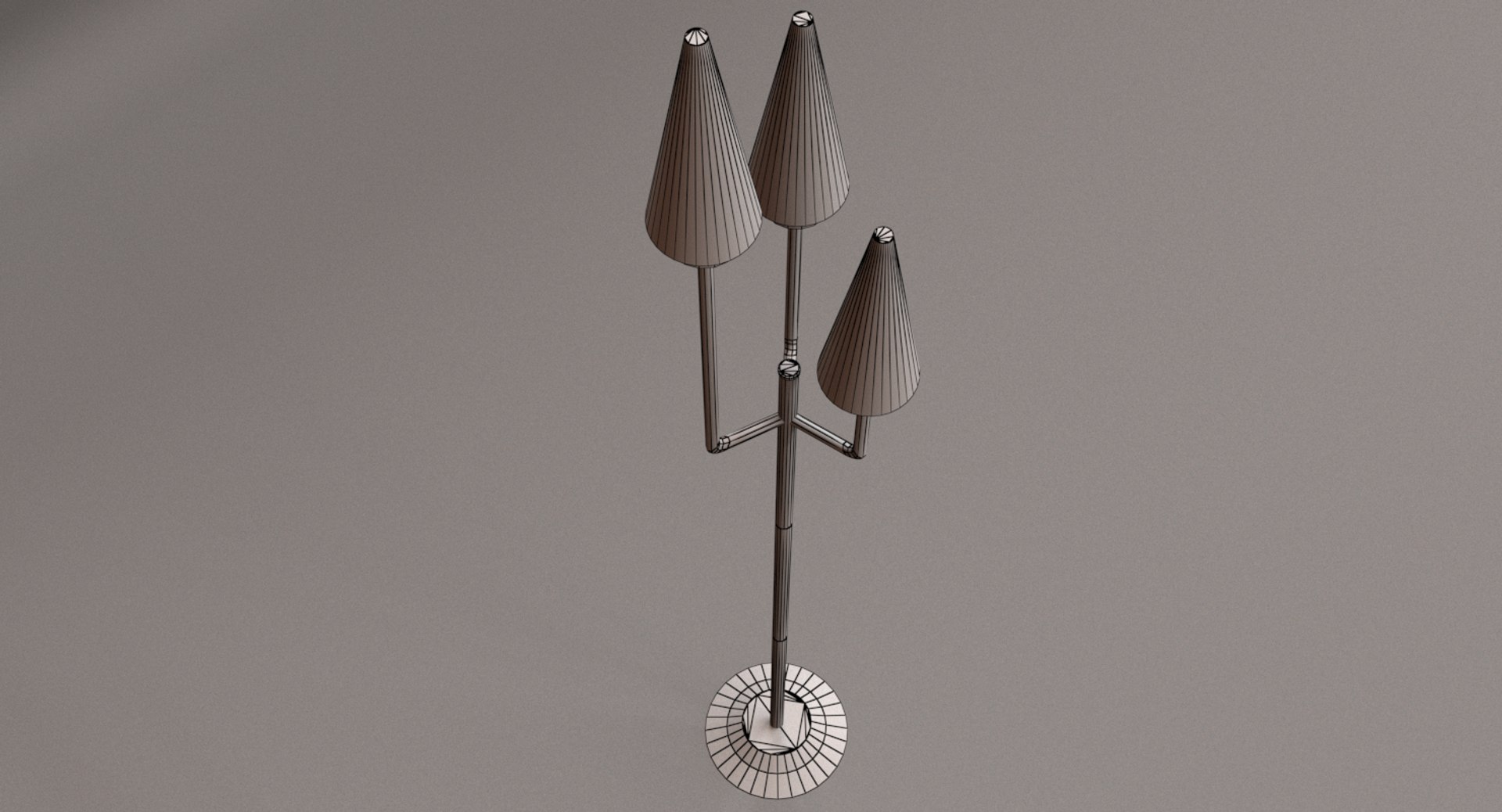 Low-poly Vintage Floor Lamp Model - TurboSquid 1187664