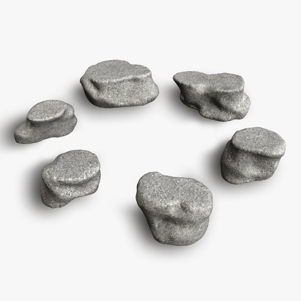 modelo 3d Short Flat Rocks - White 1 - TurboSquid 1981421