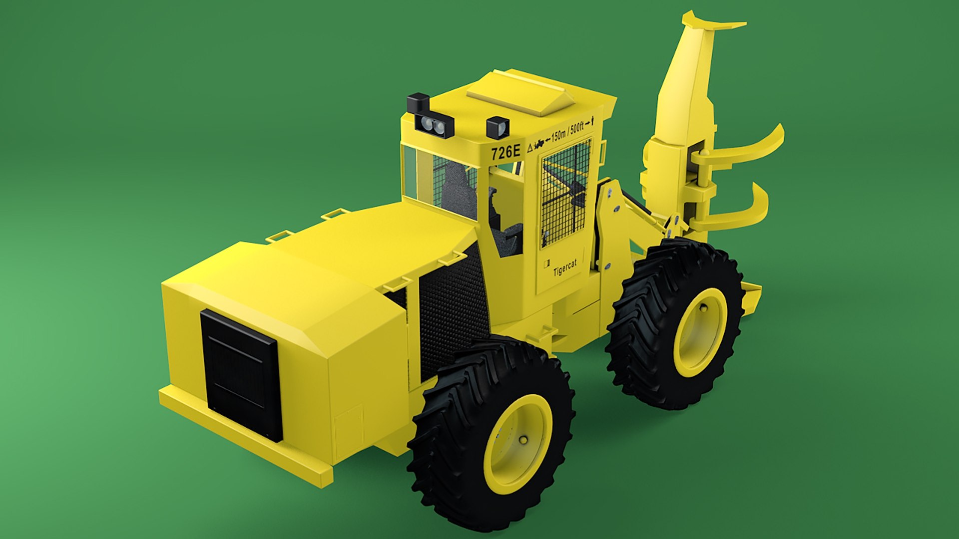 Feller Buncher 3d Model