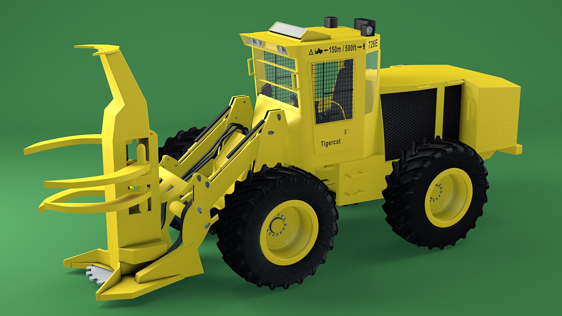 Feller Buncher 3d Model