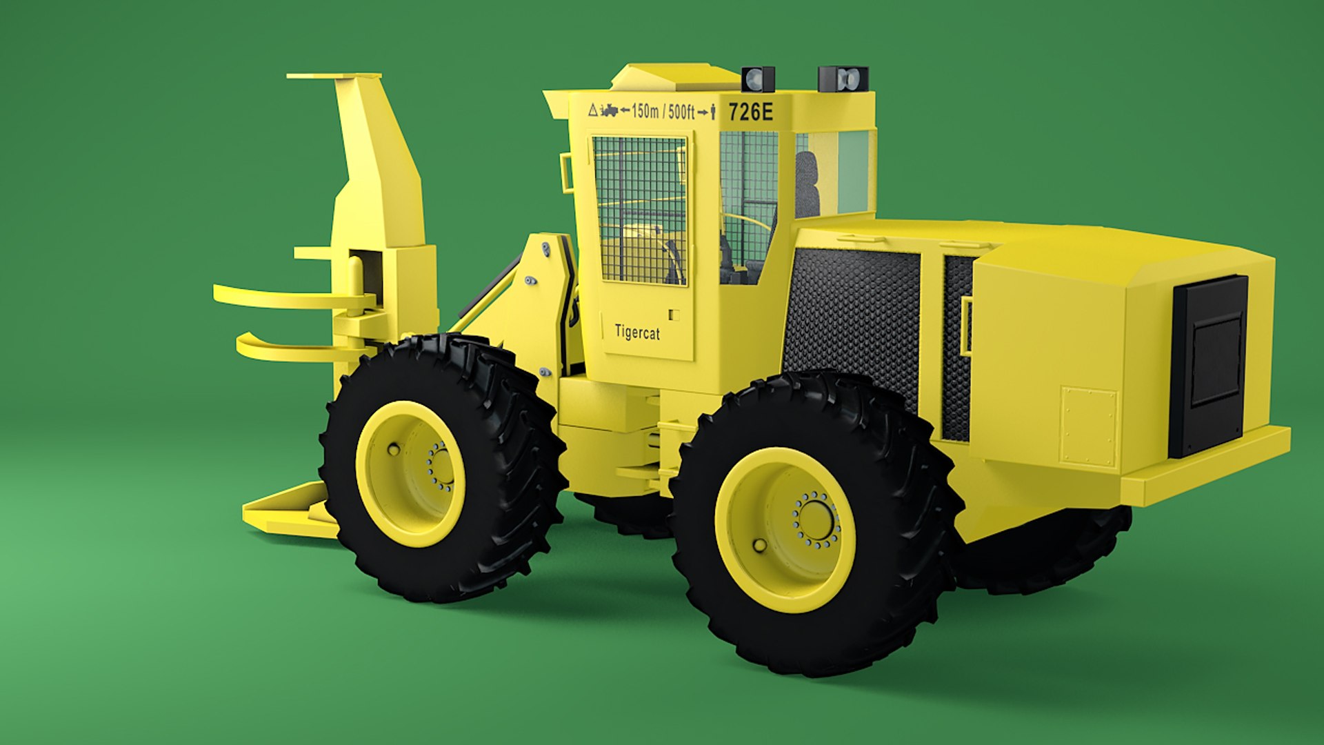 Feller Buncher 3d Model