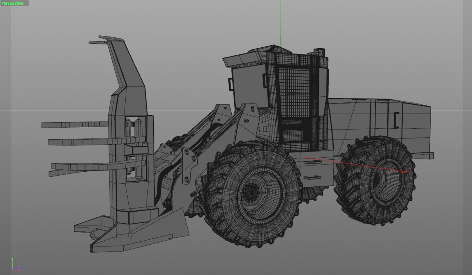 Feller Buncher 3d Model
