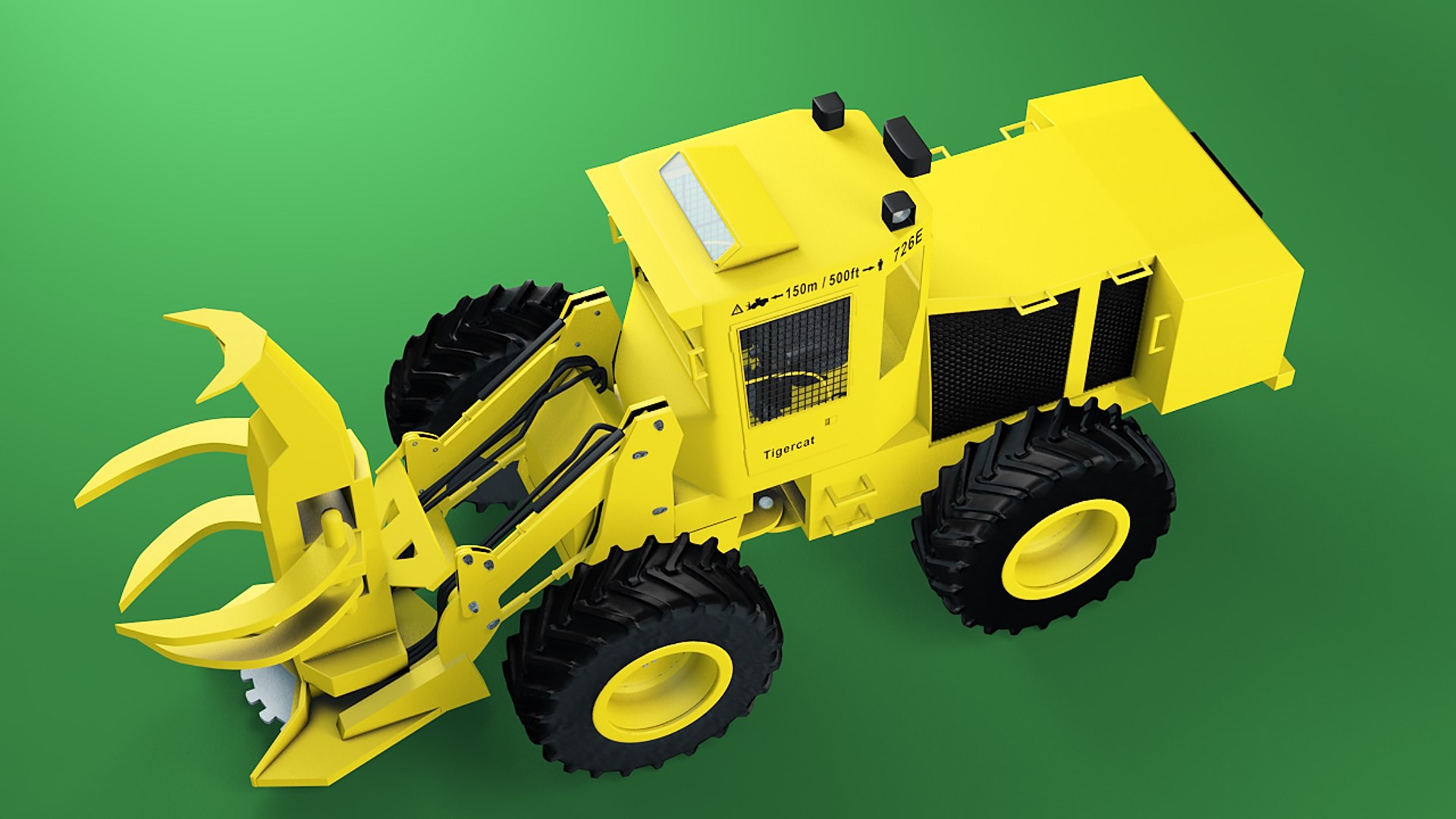 Feller Buncher 3d Model
