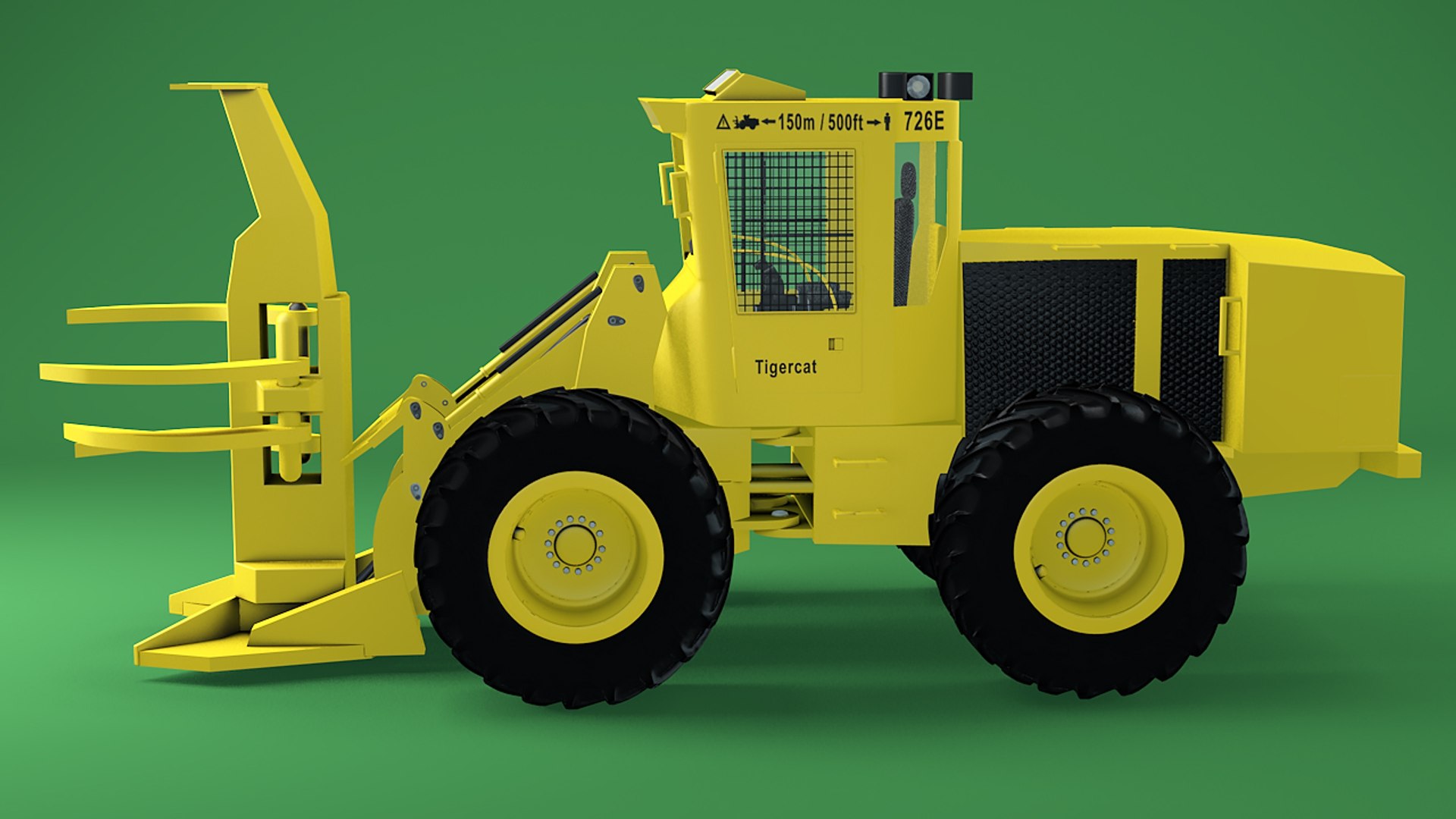 Feller Buncher 3d Model