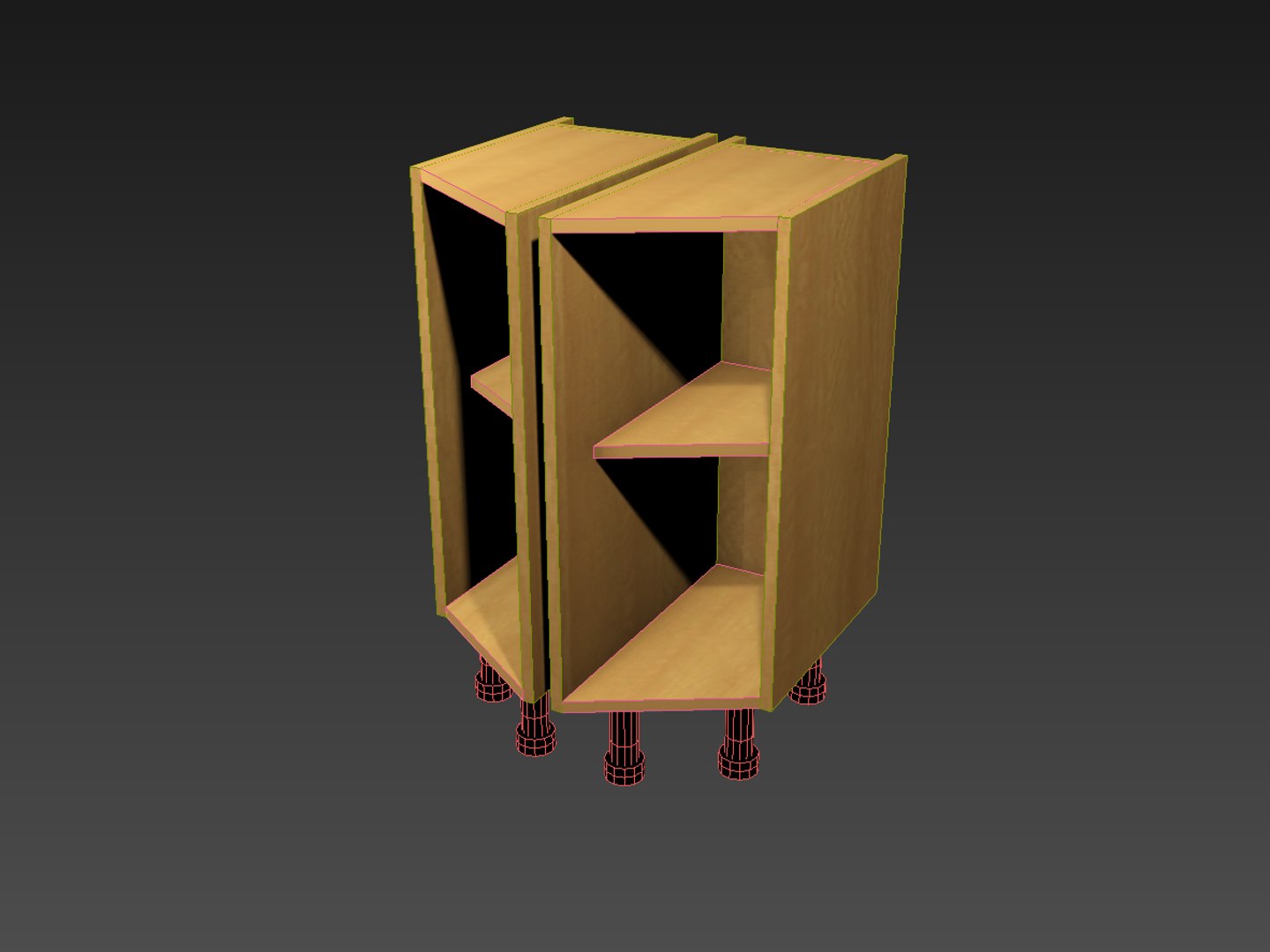 Angled Base Units Carcasse 3d Model
