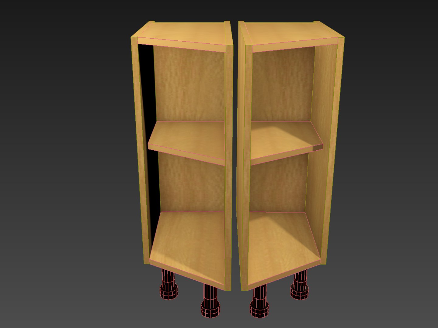 Angled Base Units Carcasse 3d Model