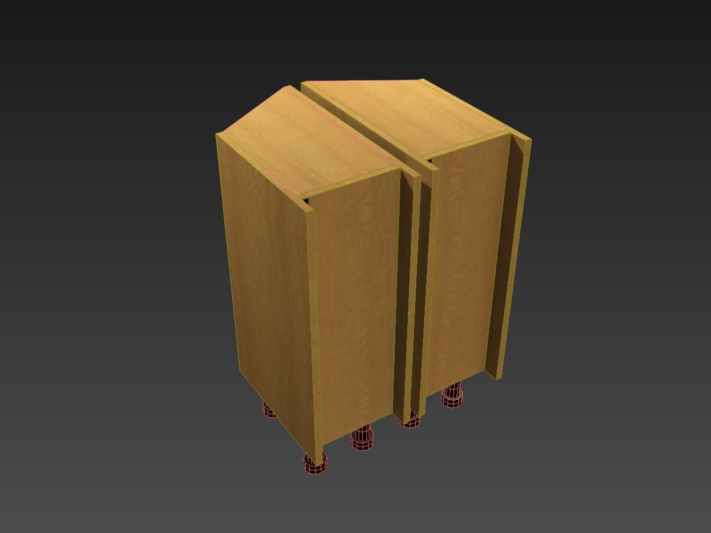 Angled Base Units Carcasse 3d Model